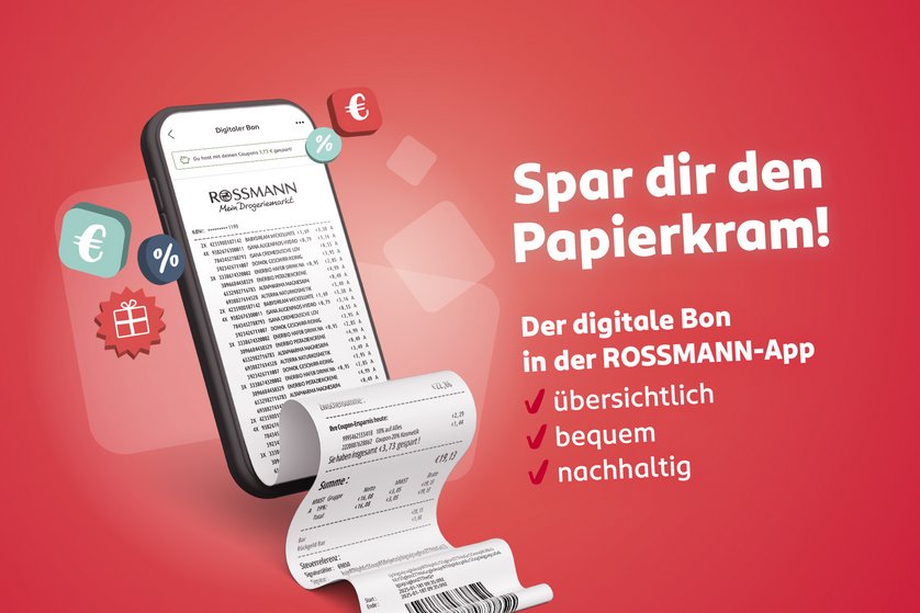Digitaler Kassenbon in der ROSSMANN-App | Presse Dirk Rossmann GmbH